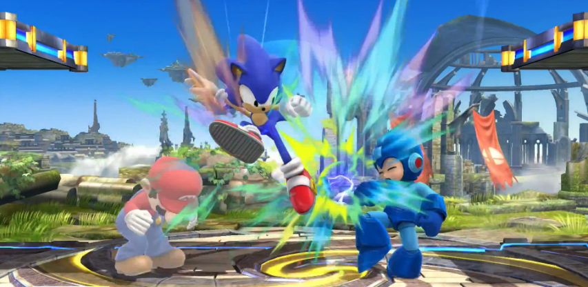 Mario Vs Sonic Vs Megaman Smash Bros